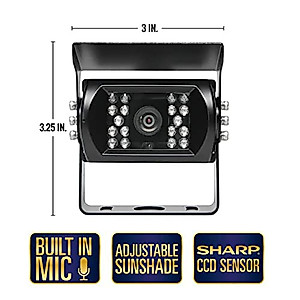 7" Backup Camera System for RV/Truck/Bus - Waterproof Camera with Night Vision - RVS-770613-NM-01 by Rear View Safety.