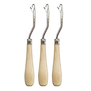 Latch Hook Tools, 3Pack Wooden Bent Latch Hooks