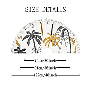 Small Christmas Tree Skirt Palm Tree Pattern,30 Inch Tree Skirt for Christmas Holiday Party Decoration,Rustic Tree Skirts Mat Home Indoor Outdoor Ornaments