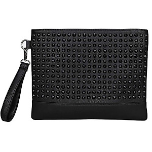 Segater® Women & Men Rivet Clutch Ladies Punk Style Purses Soft Leather Studded Cell Phone Shoulder Bag Crossbody Bag