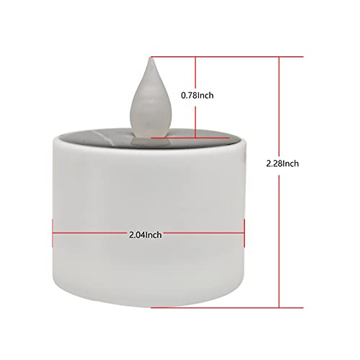 Solar Lantern Lights Candles Waterproof, Flameless Rechargeable Warm White Flickering Reusable LED Candle Lights Dusk to Dawn Outdoor Lighting for Garden Outdoor Camping Home Decor, Pack of 6