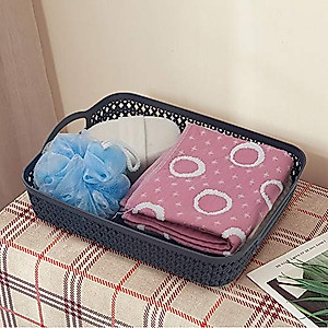 EudokkyNA A4 Storage Basket Tray, Plastic Office Storage Trays Set of 6