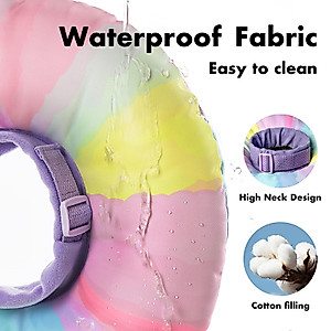 EWES Cat Cone Collar Soft M Size Alternative Neck Cones to Stop Licking for Cats Dogs Kitten Comfy Elizabethan Collars After Surgery Neuter Cat Dog Donut Collar for Pet e Collar Recovery Shame