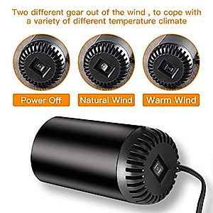 Portable Car Heater, 12V 150W Car Fan Plug in Cigarette Car Defroster Car Fan with Air Purification 2 in 1 Fast Heating & Cooling Function 3-Outlet with Sucker Holder