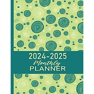 2024-2025 Monthly Planner: 24 Months from January 2024 to December 2025 (Abstract Cover Design)