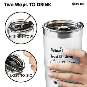 34HD Inspirational Religious Gifts for Women, Christian Tumbler with Lid 20 oz Stainless Steel, God Say You Are Cup, Birthday Mothers Day Gifts for Mom Grandma Sister Aunt Friend