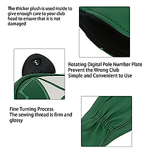 Club Covers Soft Head Covers Elastic Neckline Headcovers Waterproof Sunscreen Head Covers(3 Wood Pole Cover)