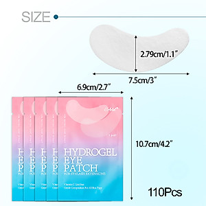 110 Pairs C. ARTIST 100% Natural Eyelash Extension Under Eye Gel Pads patches kit Collagen Aloe Vera Hydrogel Eye Patches Eyelash Extension Supplies Tools, Lash Extension Supplies, lash tech supplies