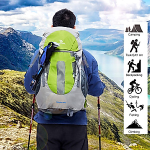 CAMEL CROWN 40L Waterproof Travel Hiking Backpack Lightweight Daypack Handy Camping Outdoor Backpack