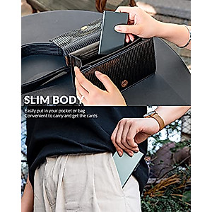 VULKIT Minimalist Credit Card Holder Pop Up Cards RFID Protection Slim Metal Wallet