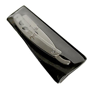 Classic Samurai CS-102 Stainless Steel Professional Barber Straight Edge Razor with 100 Count Single Edge Razor Blades