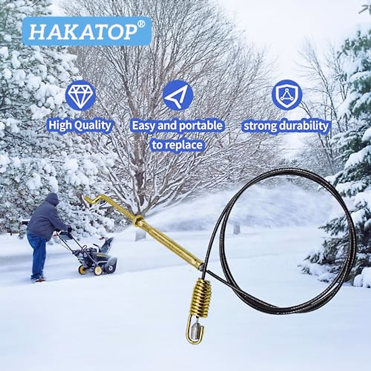HAKATOP 946-0898 946-0898 Clutch Drive Cable for MTD 746-0898 746-0898A 746-0898B 312-610E000 Snowblower Cable