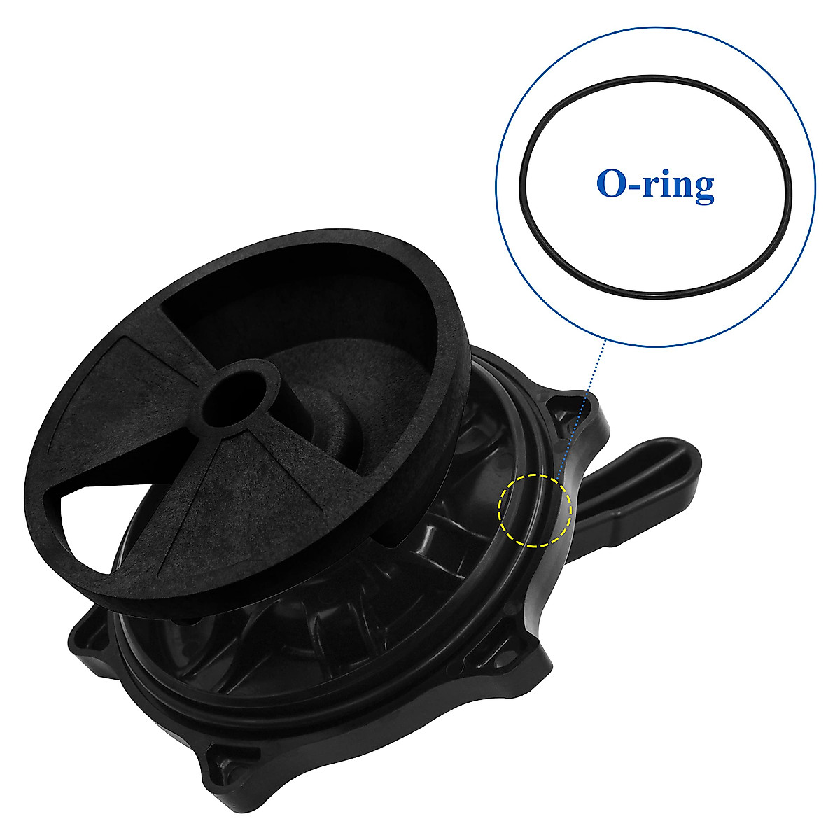 Byenins SPX0710XBA17 Key Cover and Handle Assembly Replacement for Hayward SPX0710X32,SP0710X62,with Gasket and O-Ring.