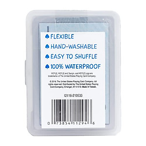 Hoyle Waterproof Playing Cards, Clear, 1 Deck