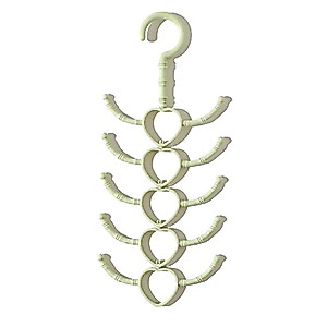 WENROU Non-Slip Tie Hanger Scarf Hangers Scarf Organizer Scarf Holder Legging Hanger Closet Space Saver,Green