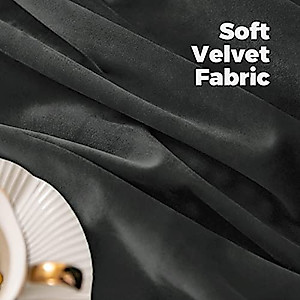 BGment Grey Velvet Curtains for Living Room - Velvet Blackout Curtains 84 Inches Long, Grommet Thermal Insulated Privacy Soft Luxury Window Curtains for Bedroom/Theater, 52 x 84 Inch, Set of 2 Panels