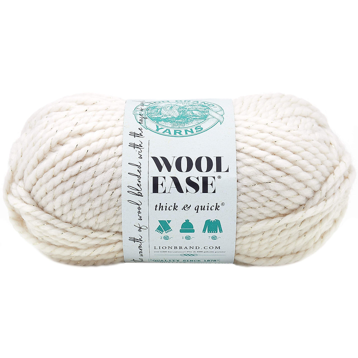 Lion Brand Wool Ease Thick and Quick Yarn (3-Pack) Starlight Metallic 640-308