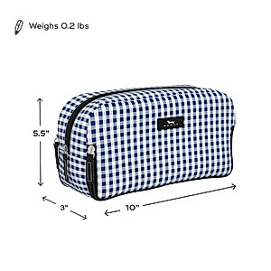 SCOUT 3-Way Bag - Travel Makeup Pouch and Toiletry Bag for Women with Three Zipper Compartments - Stands Upright, Wipes Clean