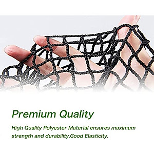 Q-DDOIT Dog Car Barrier 47" Wide Ideal for Trucks/SUVs/Full Sized Sedans Pet Restraint Car Backseat Divider Vehicle Gate Cargo Area Travel Trunk Mesh Net Screen Barricade