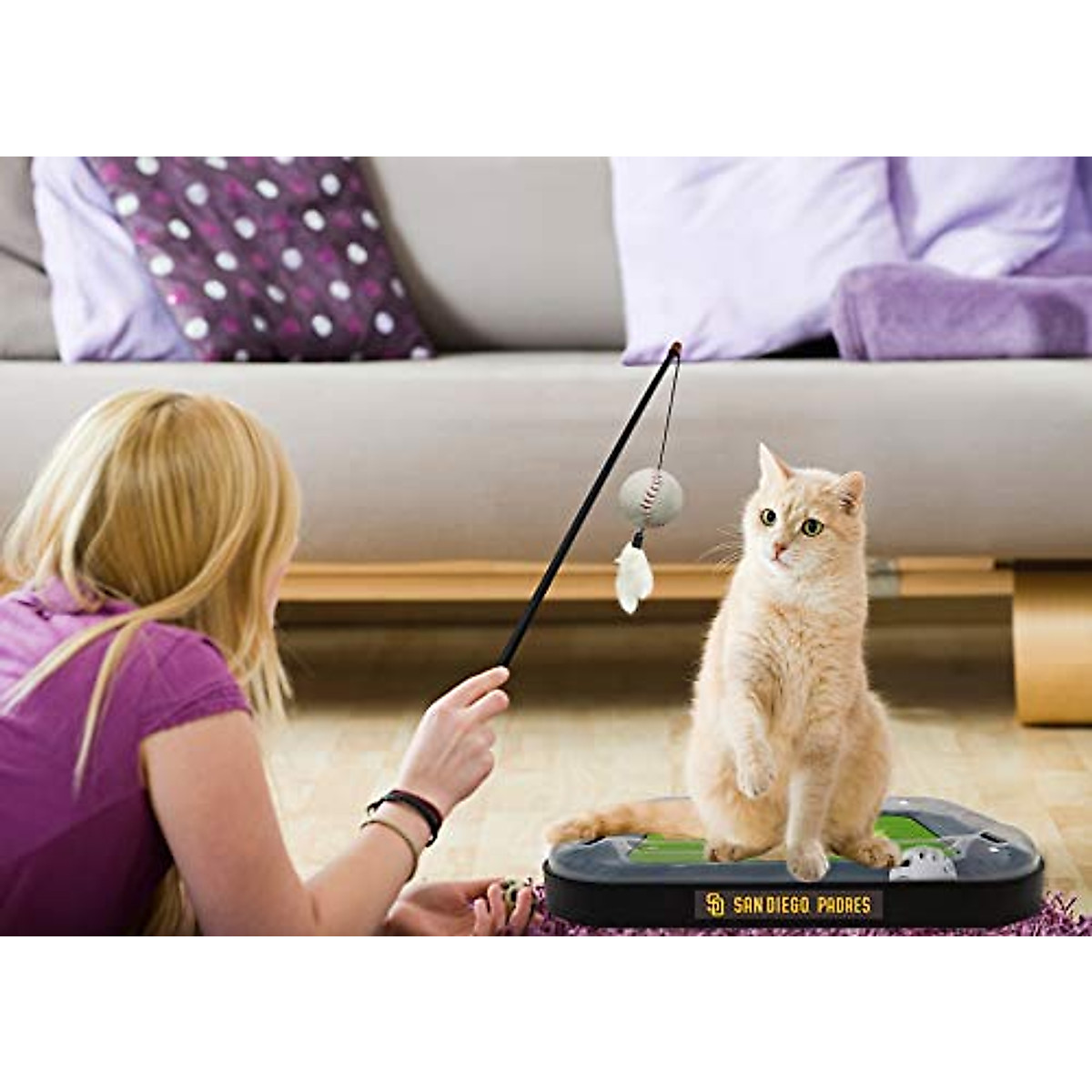 Pets First SAN Diego Padres Baseball Cat Scratcher Toy