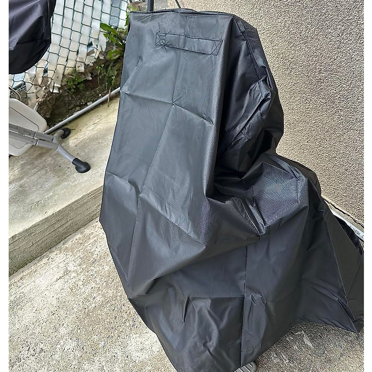 Hose Reel Cart Cover SUNSURE Black Waterproof Free Standing Water Hose Reel Protective Cover Furniture Sets for Patio Outdoor (Grey)