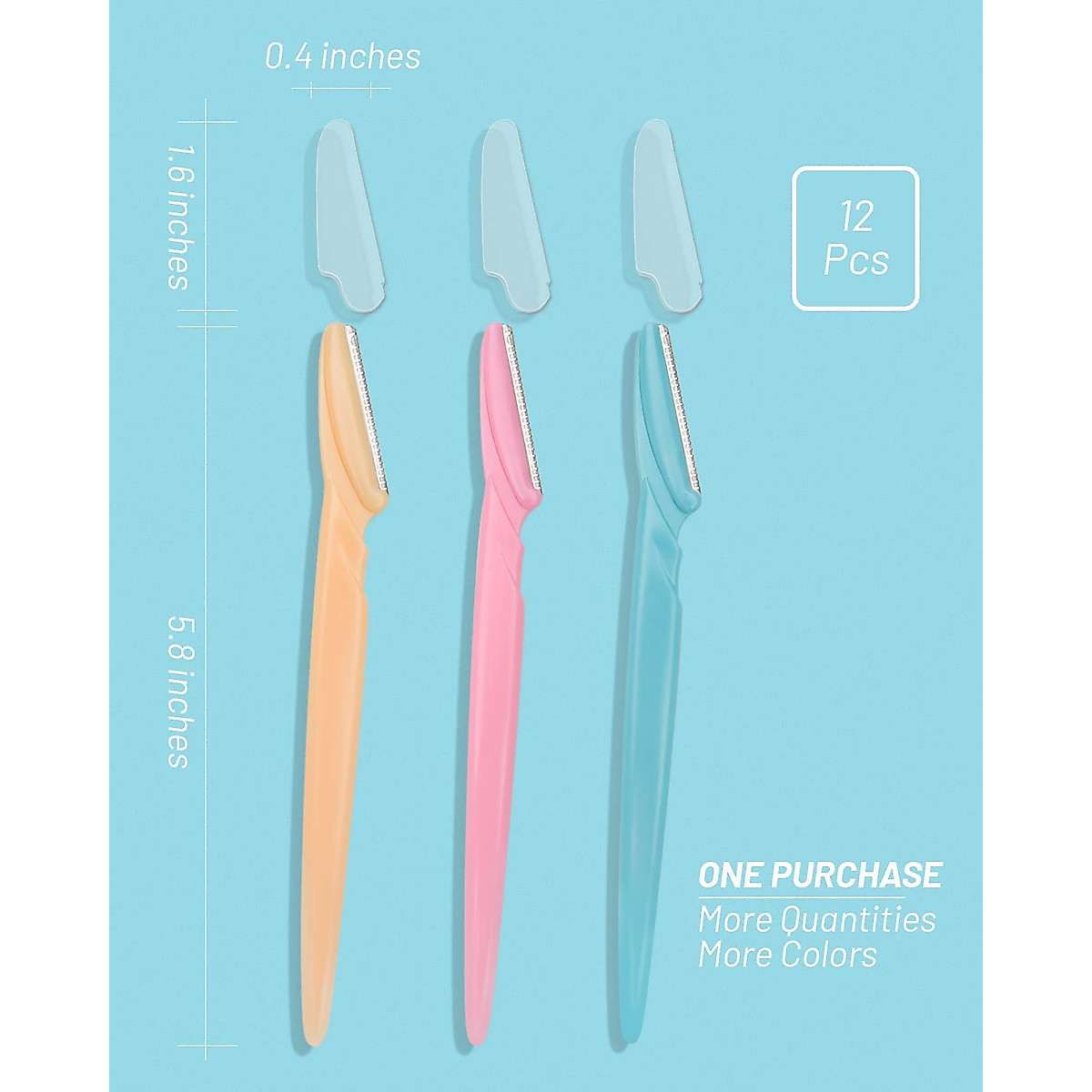 Eyebrow Razor for Women, 12 Pcs Dermaplaning Tool for Face Professional, Face Razor for Women Facial Hair Remover