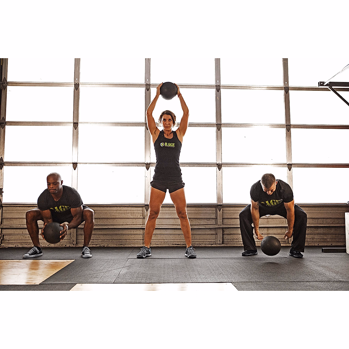 Rage Fitness Slam Ball, Ideal for Cross Training, Core Exercises, Plyometric and Cardio Workouts, black (CF-SB310)