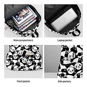 acmrueks Panda Backpack Lightweight Backpack for Boys and Girls Large Backpack for Man and Woman, One Size