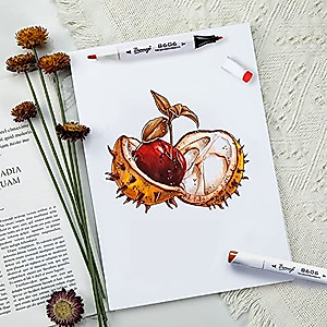 Bianyo Bleedproof Marker Paper Pad, A4(8.27"X11.69"), 50 Sheets, 18 LB / 70 GSM, Glue-Bound, 100% Cotton, White, Ideal for Use with Markers and Ink Mediums