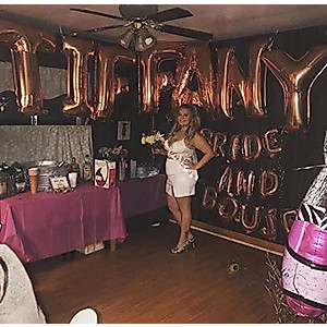JeVenis Bride And Boujee Bachelorette Party Decor Bach Party Decorations Bride and Boujee Banner Diamond Ring Champagne Glass Balloons Champagne Bottle Balloon