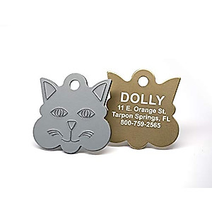 Providence Engraving Pet ID Tags in 8 Shapes, 8 Colors, and Two Sizes - Personalized Dog and Cat Tags with 4 Lines of Customizable Text