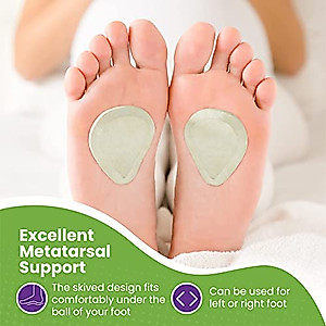 Metatarsal Felt Foot Pad Skived Cut (1/4" Thick) - 6 Pairs (12 Pieces)