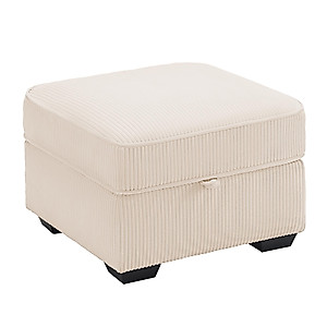 VanAcc Sofa, Modern Couch with Deep Seat, Ottoman Sofa- Comfy Couch for Living Room Apartment(Beige Corduroy)