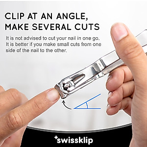 Swissklip Nail Clippers for Men I Well Suited as Finger Nail Clippers Adult I Also Can be Used as Fingernail Clippers for Women I Swissklip Nail Clipprs rate among The Best Nail Clippers (1 Pack)