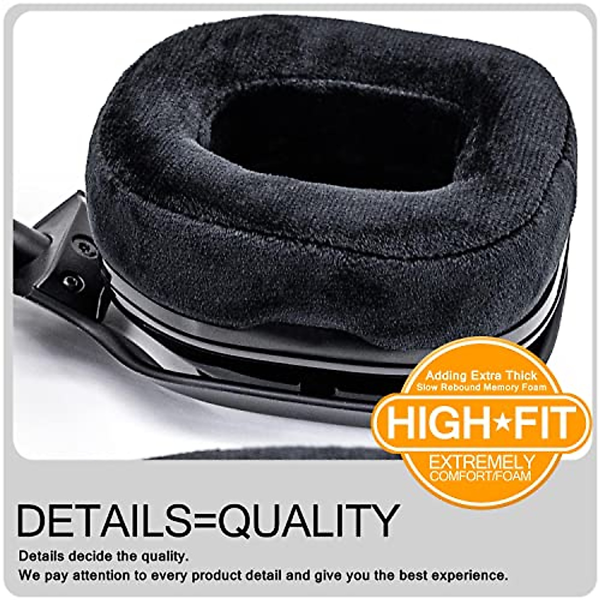 Sixsop Astro A40 TR Ear Pads for Astro A40TR A40 TR Gaming Headset - Velour Ear Cushions (Not Compatible with A50 GEN4,GEN3,GEN2,GEN1)