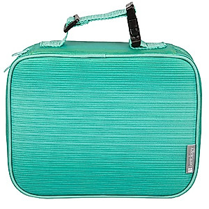 Kids Lunch Box & Bento Box Kit, Turquoise, Lunch Bag Tote Set is Insulated & Keeps Food Cold for Hours, Includes Bento Inside, 5 Removable Containers & Blue Lids, Great for Girls Back to School