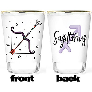 Zodiac Shot Glasses - Libra Shot Glass - Pisces Shot Glass - Sagittarius Shot Glass - Scorpio Shot Glass -Taurus Shot Glass - Virgo Shot Glass