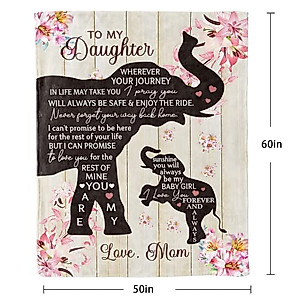 Novifaly Gifts for Daughter from Mom Gifts for My Daughter Blanket Mothers Birthday Gift for Daughter from Mom Best Daughter Gift Ideas for Daughter from Mom Throw Blanket 50×60inch
