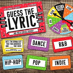 Gift Republic Guess The Lyric Trivia Family Board Game 2+ Players