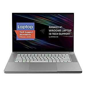 Razer Blade 15 Base Gaming Laptop 2020: Intel Core i7-10750H 6-Core, NVIDIA GeForce RTX 2070 Max-Q,15.6" 4K OLED,16GB RAM,512GB SSD, CNC Aluminum,Chroma RGB,Thunderbolt 3,Creator Ready, Mercury White