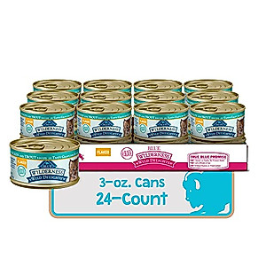 Blue Buffalo Wilderness Wild Delights High Protein Grain Free, Natural Kitten Flaked Wet Cat Food, Chicken & Trout 3 oz cans (Pack of 24)
