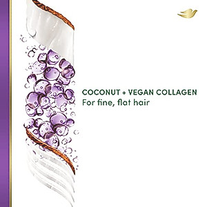 Dove RE+AL Bio-Mimetic Care Conditioner For Fine, Flat Hair Revolumize Silicone-Free Conditioner With Coconut + Vegan Collagen 10oz