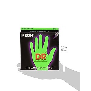 DR Strings HI-DEF NEON Bass Guitar Strings (NGB6-30)