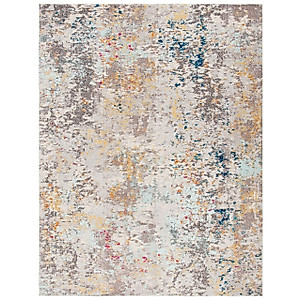 SAFAVIEH Madison Collection Area Rug - 10' x 14', Grey & Gold, Modern Abstract Design, Non-Shedding & Easy Care, Ideal for High Traffic Areas in Living Room, Bedroom (MAD453F)