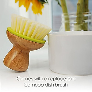 Full Circle Bubble Up Dish Brush, White (Pack of 6)