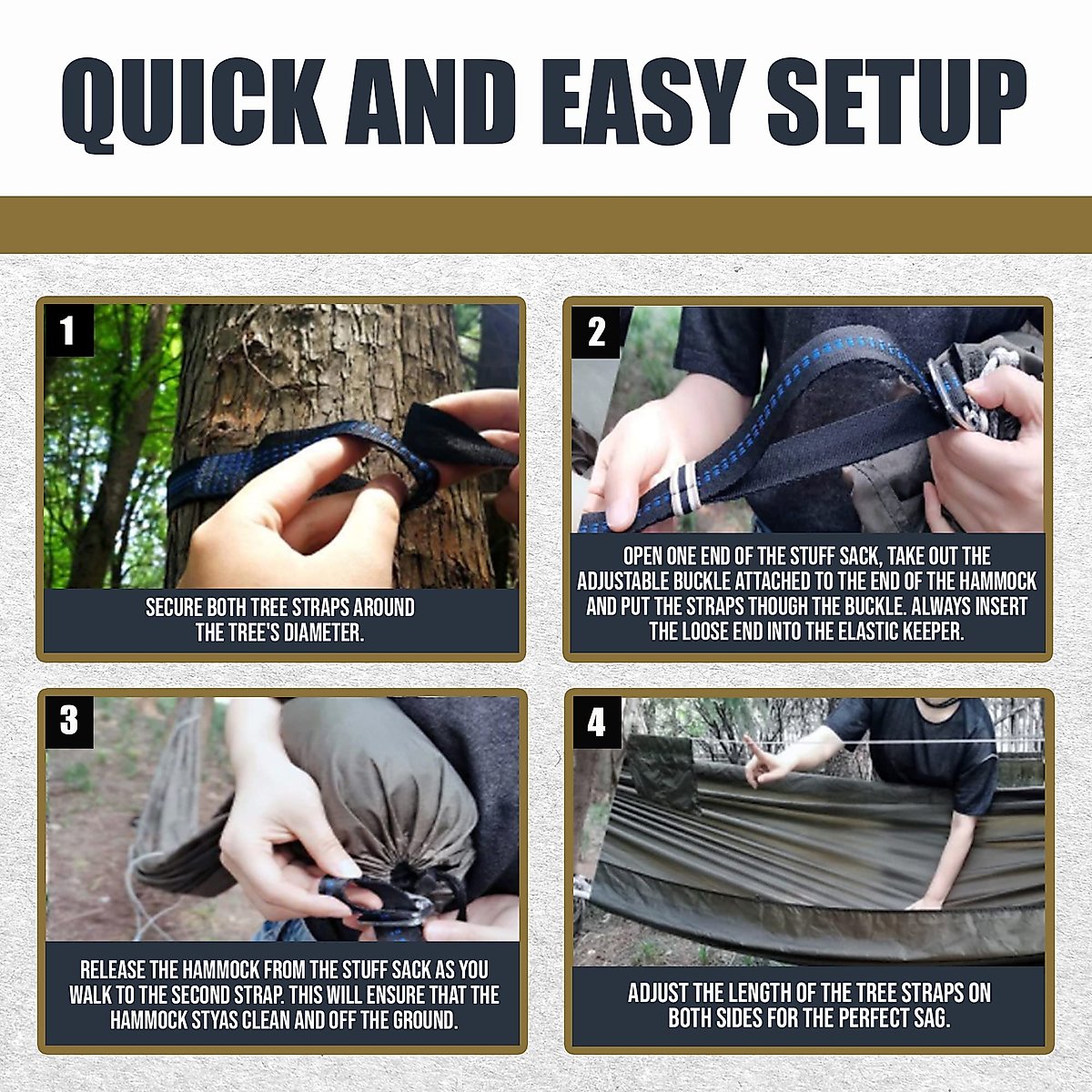 Onewind 11Ft Camping Hammock with Mosquito Net and Structure Ridgeline, Lightweight Portable Double Hammock with 12ft Tree Straps, Ideal for Camping, Hiking, Backpacking, OD Green