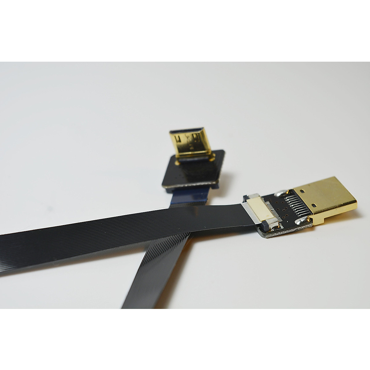 BLACK 80CM FPV Flat FFC HDMI Cable Mini HDMI male 90 degree angled to Standard HDMI Normal HDMI Full HDMI for Canon 5D3 5D2 Panasonic lumix GH3 GH2 Sony nex 5N 5T 5R 7N