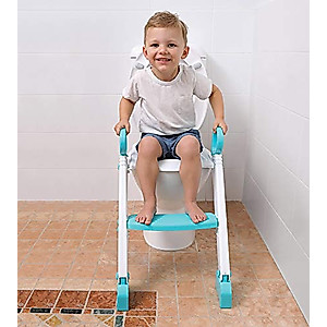 Dreambaby Step-Up Potty Training Toilet Topper - 2-Level Adjustable - Aqua-Model G6015, Aqua/White, 1 Count (Pack of 1)