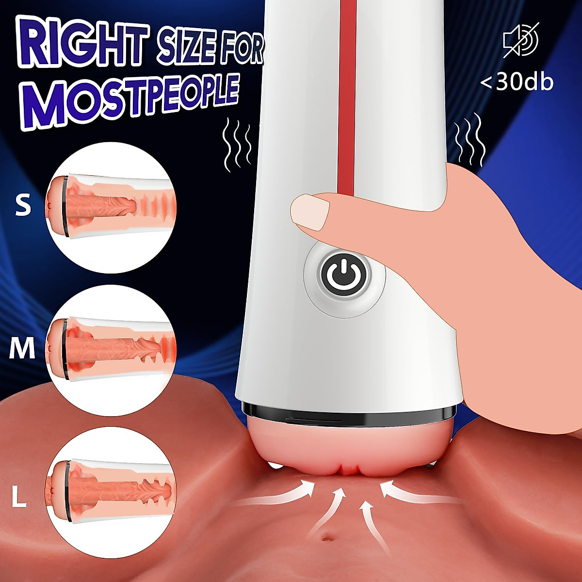 Male Masturbator Sex Toys for Men, 7.6" Depth Adult Male Sex Toys with 2 Vibrating Motor & 3D Vagina Textured Masturbation Sleeve, Mens Pocket Pussy Stroker Adult Toys for Men Realistic