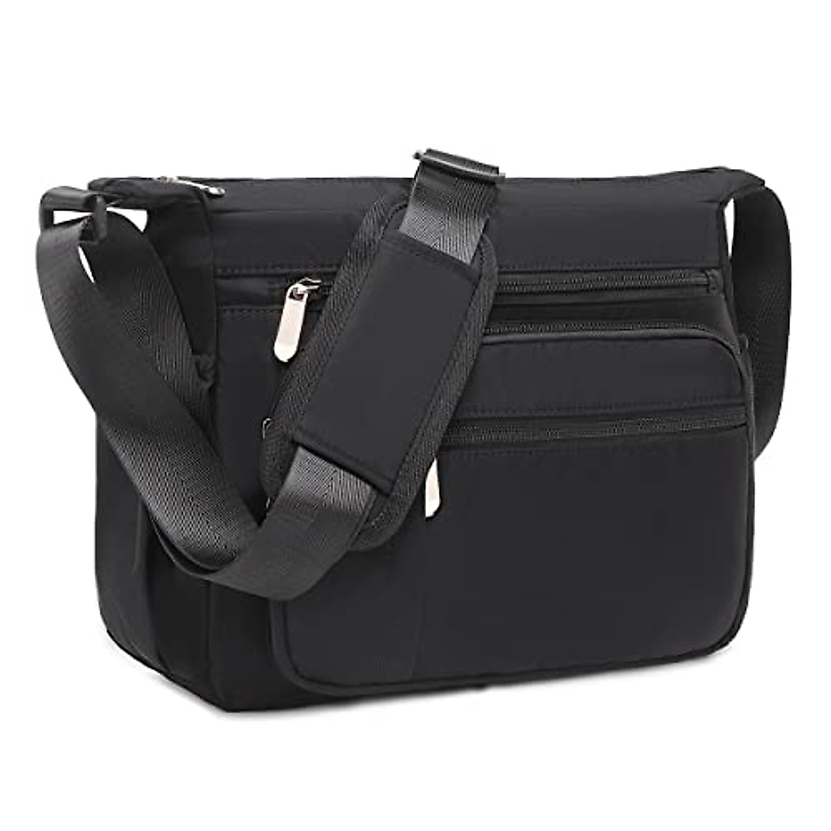 Shaelyka Large Shoulder Bag with PADDED Shoulder Strap, Water- Resistant Crossbody Bag for Women, Black